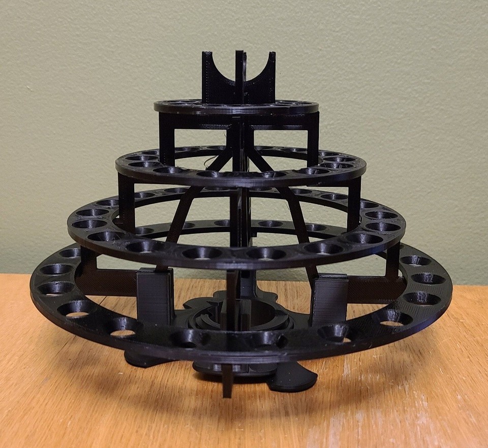 MARBLE TREE DISPLAY STAND AKRO PELTIER VITRO SWIRL SLAG GERMAN ALLEY ...