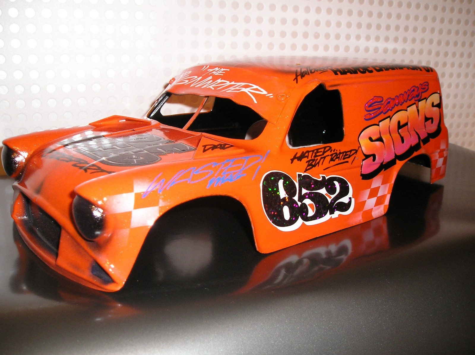 Kamtec Anglia Van 602 Banger body ABS RC Racing | eBay