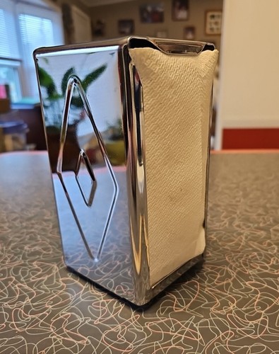 Vintage Napkin Holder Restaurant Style Spring Loaded Dispenser Grif-Ho ...