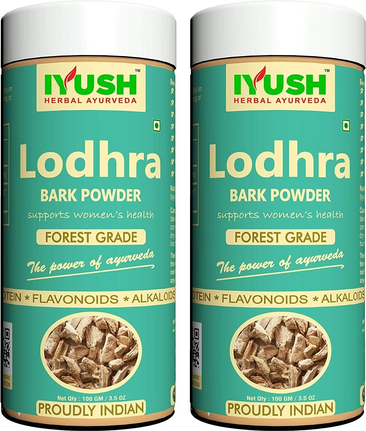 IYUSH Herbal Ayurveda Organic Lodhra Bark Powder Pack of 2 100 Gram ...