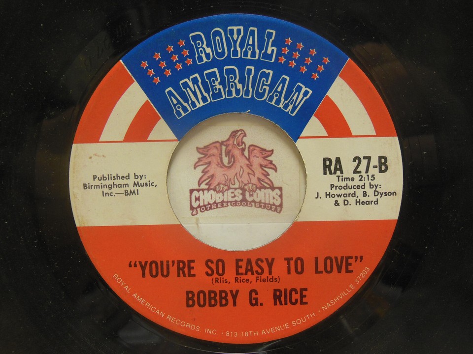 Bobby G. Rice – Lover Please / You're So Easy To Love, 45 RPM VG (15A ...