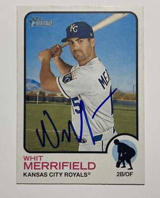 WHIT MERRIFIELD SIGNED AUTOGRAPHED 2022 TOPPS HERITAGE CARD KANSAS CITY ...