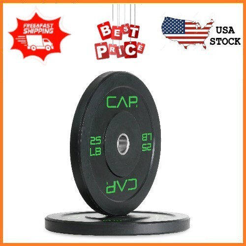 CAP Barbell Olympic Rubber Bumper Plates (Pairs/Singles by sizes) | eBay