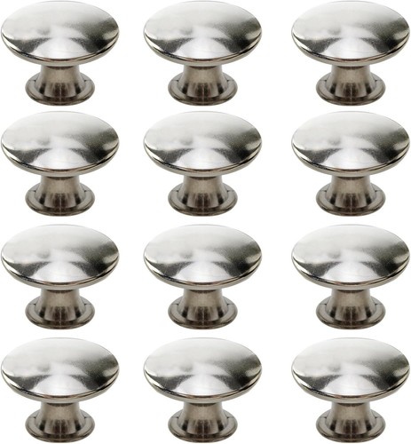 Cabinet Knobs Silver, 12 Pack Rustic Round Metal Dresser Pulls Silver | eBay