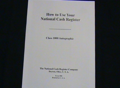 "HOW TO USE" ANTIQUE NATIONAL CASH REGISTER CLASS 1000 NCR | eBay