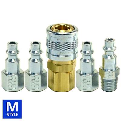 5pc 1/4" Female NPT FPT Quick Coupler Set Air Hose Connector Fittings ...