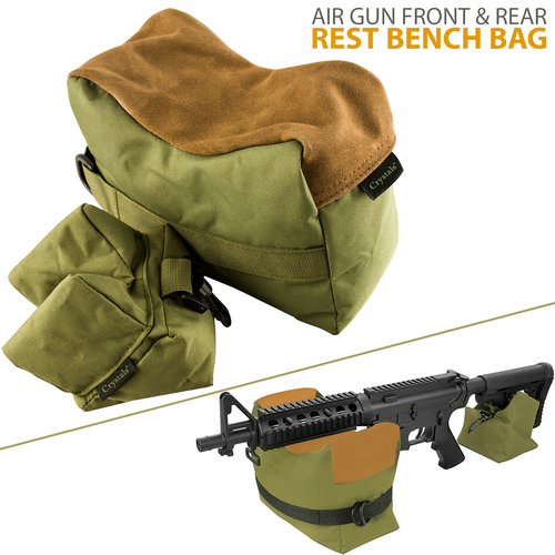 2/Set Rifle/Air Gun Front And Rear Rest Bench Bag Hunting Shooting | eBay