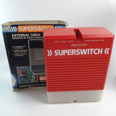 Vintage Superswitch External Siren Burglar Alarm Bell Box Sounder 6160 ...