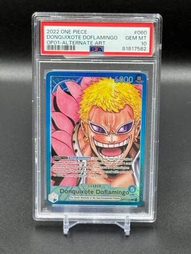 One Piece Donquixote Doflamingo OP01-060 Alt Art PSA 10 English Romance Dawn | eBay