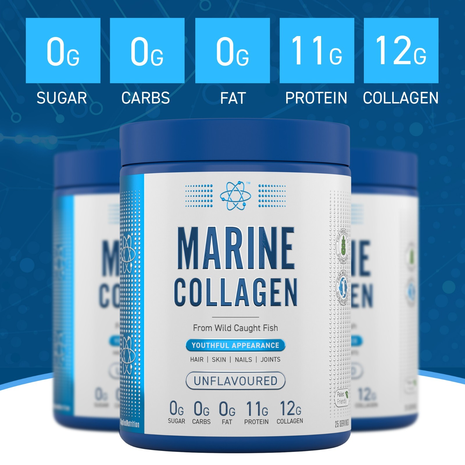 Marine Collagen 12000mg Hydrolysed Powder for Hair Skin Nails High in ...