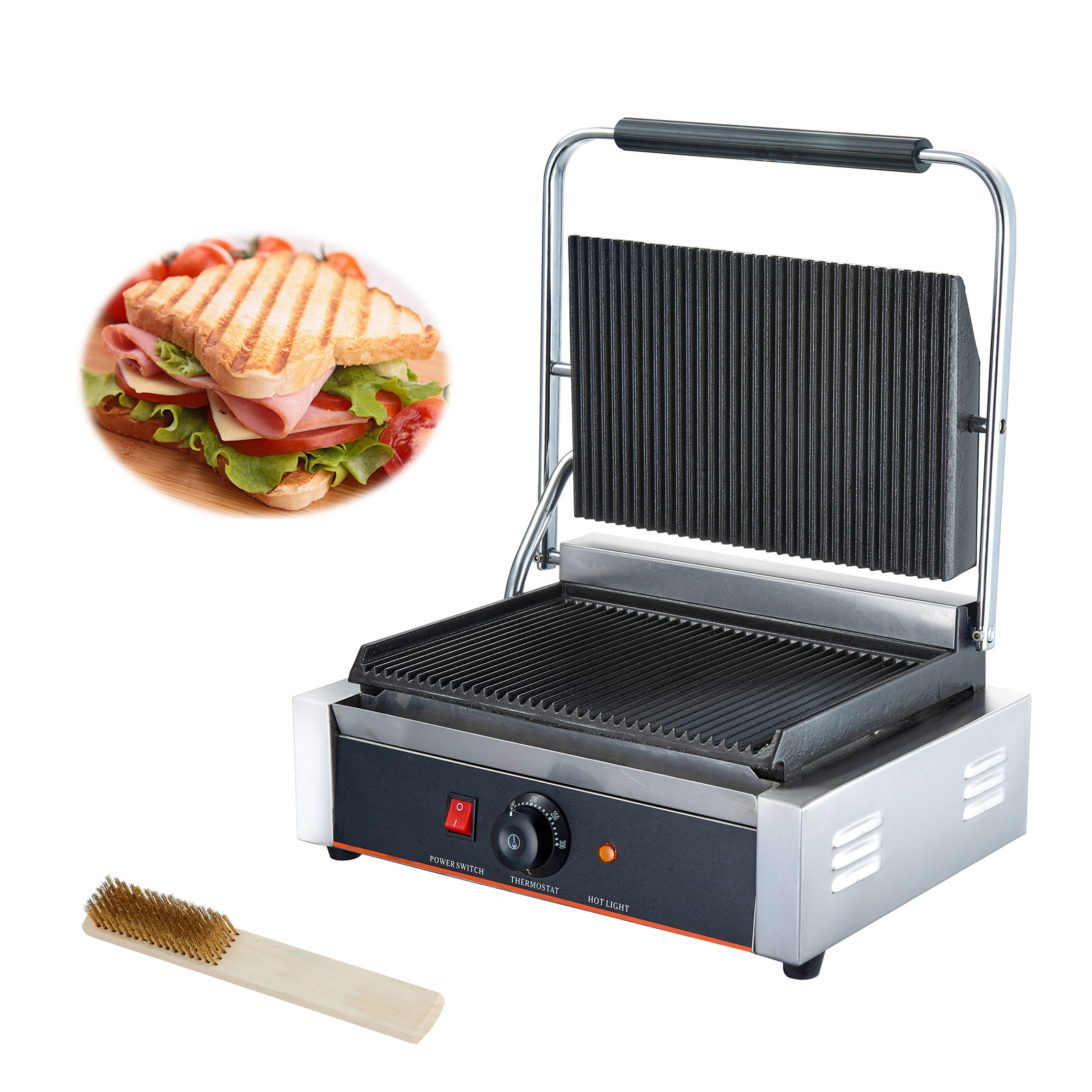 Commercial Electric Panini Griller Toster Machine Sandwich Maker Panini ...