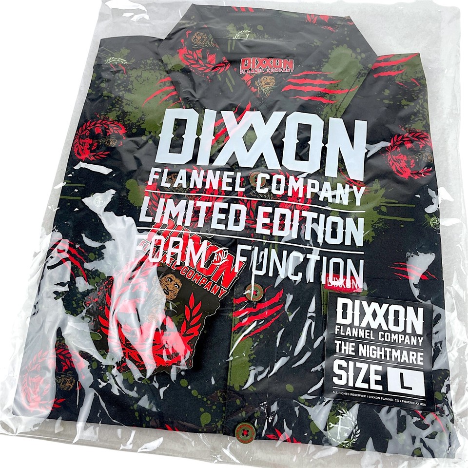 Dixxon Flannel "Nightmare" Men's LARGE Short Sleeve Party Horror Shirt ...