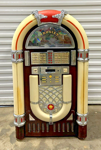 Crosley CR12-10 Jukebox W/ FM/AM Radio & Front Loading 10 Deck CD ...