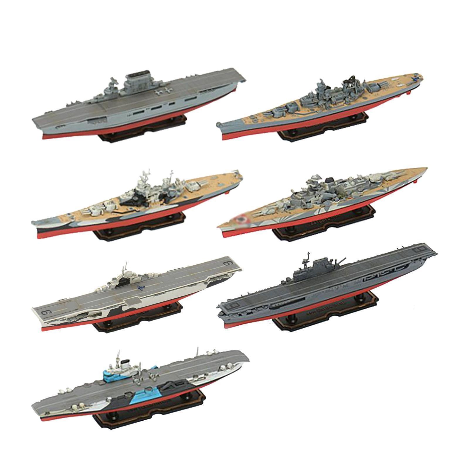 1/2000 Scale Warship Model DIY Assembled Collectibles Display Puzzle ...
