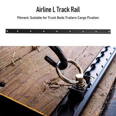 Black L Track Rail With Drilled Hole 3.3ft Structure Robust Airline ...