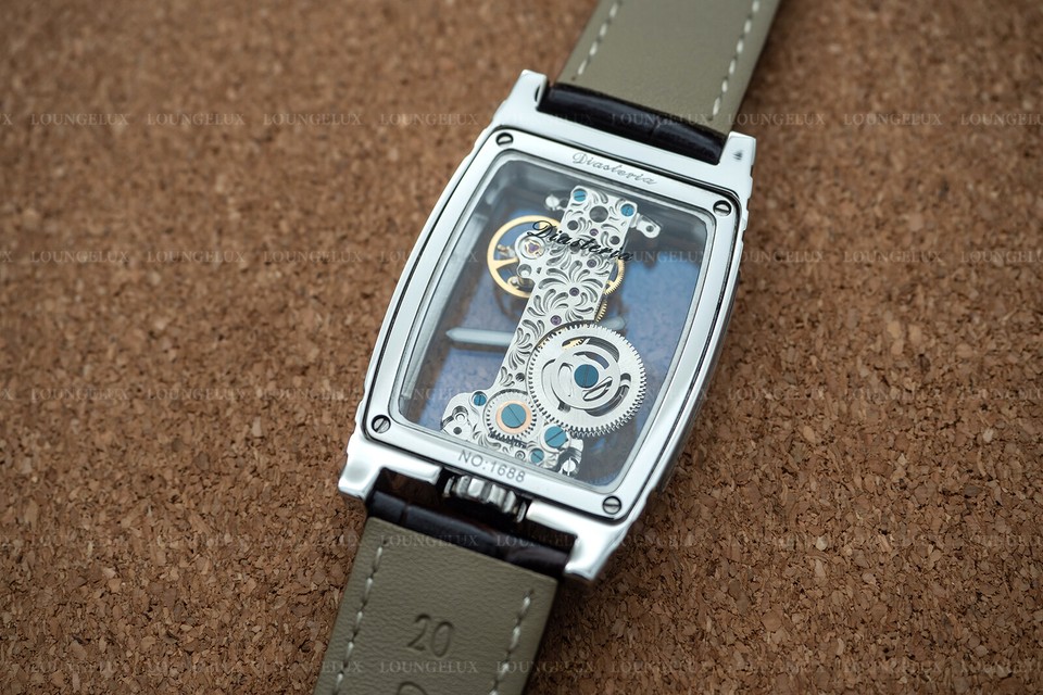 Mens Silver Bridge Manual Mechanical Watch - Brown Leather DIASTERIA ...