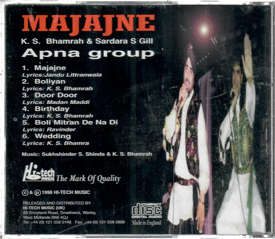 Majajne - Apna group - K S Bhamrah & Sardara Gill [CD] Uk made Cd | eBay
