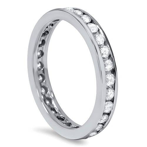 1ct Channel Set Diamond Eternity Ring 950 Platinum | eBay