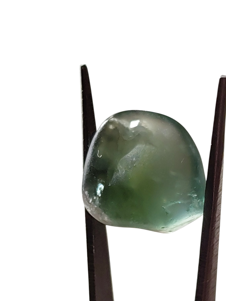 Tumbled Green Tourmaline , 7.95 carats , some inclusions, beautiful ...