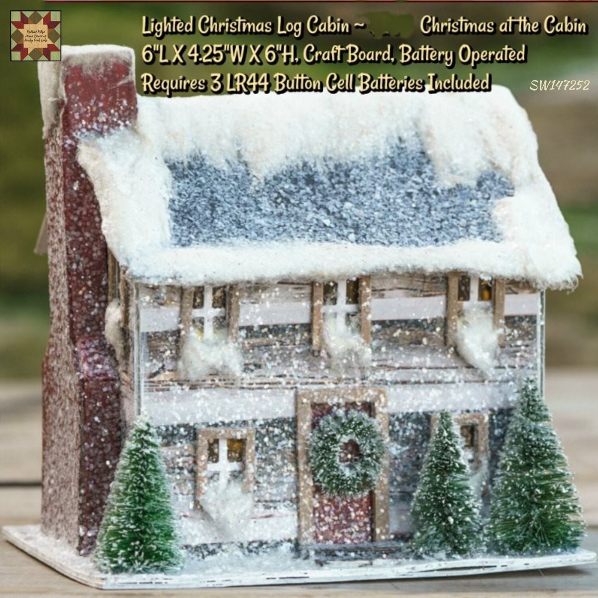 Primitive Lighted Log Cabin House Light Up Log Cabin Coming