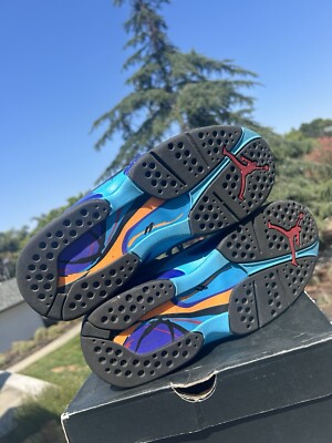 Nike Air Jordan 8 Retro “Aqua” (2015) Size 10.5 W/ Matching Nike Air Jordan 8 Retro “Aqua” (2015) Size 10.5 W/ Matching
