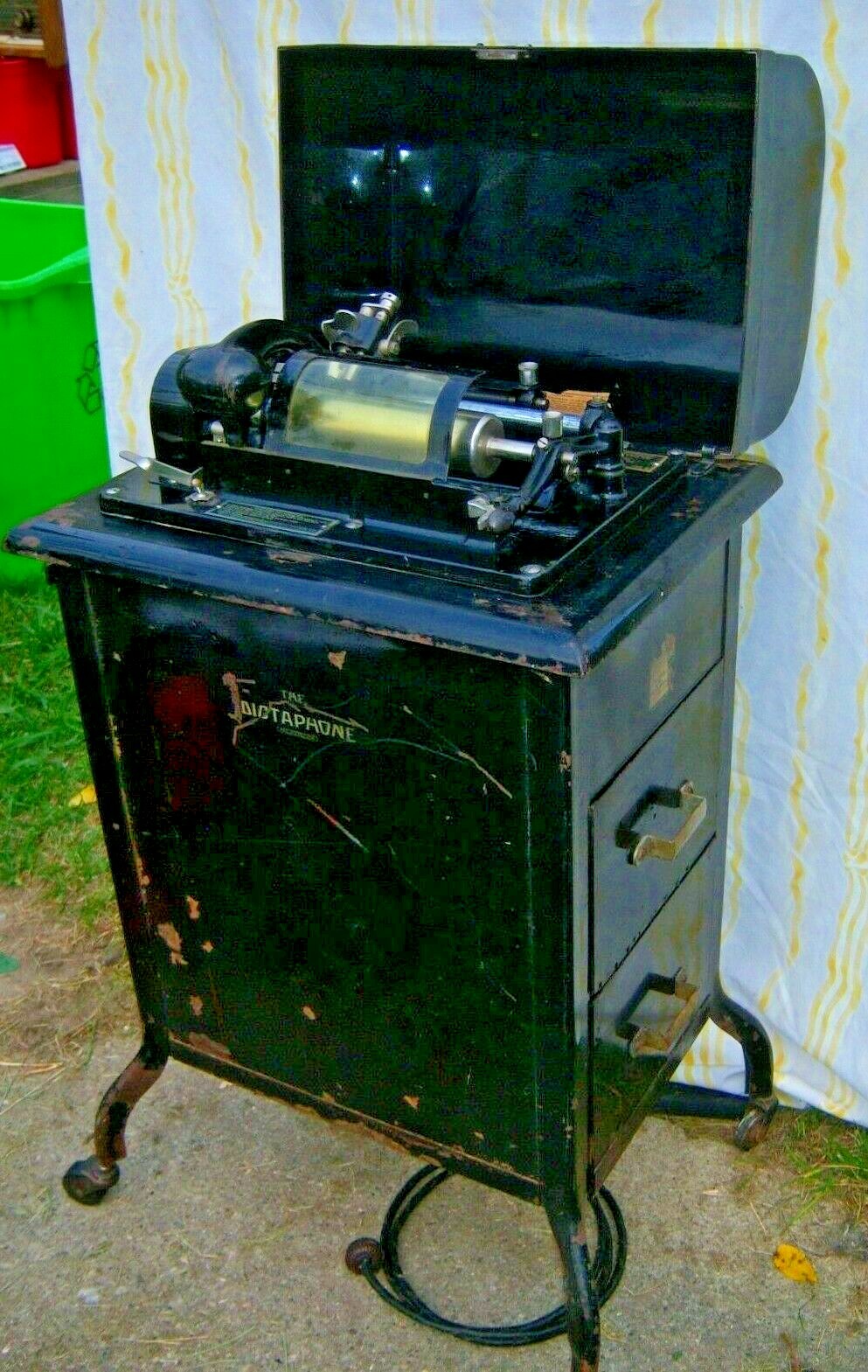 Vintage Electric Dictaphone Co Wax Cylinder Shaving Machine Model 10 ...