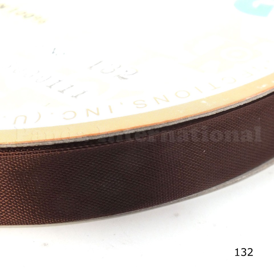 Woven Edge Seam Binding Ribbon 100% Rayon 9/16" 100 yards Dark Brown ...