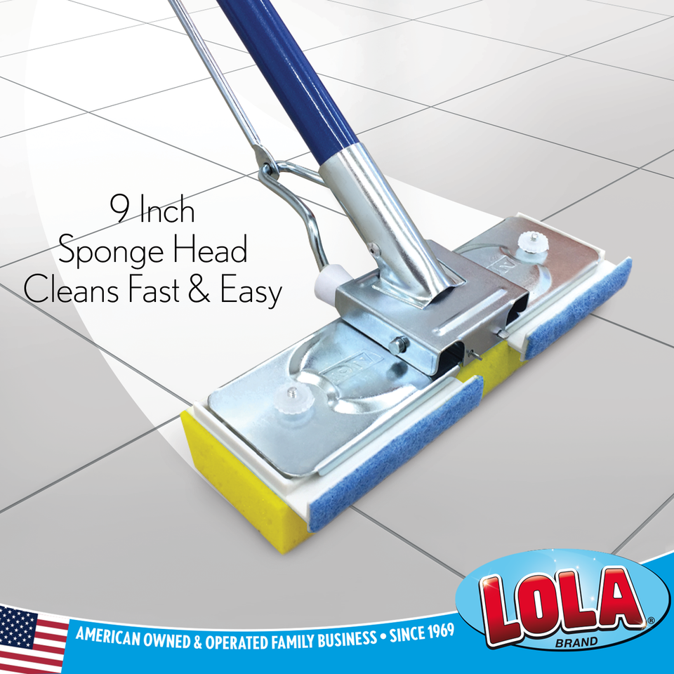 LOLA SqueezeMatic Butterfly Sponge Mop Refill, 9" Super Absorbent Head ...