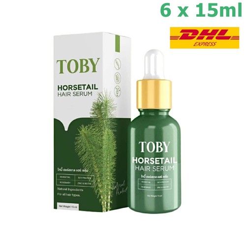 6x Toby Hair Serum horsetail grass Slow down hair loss Stimulate new hair growth | eBay