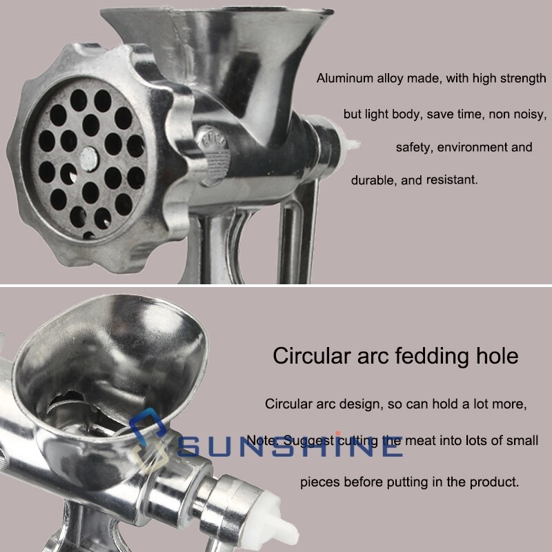 Heavy Duty Table Top Meat Grinder Hand Crank Mincer Sausa Filler Food ...