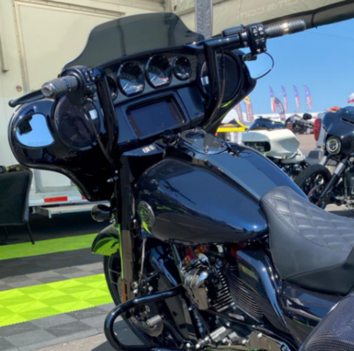 Bat Wing Harley Davidson Handlebars Paul Yaffe Black 8 Monkey Bagger