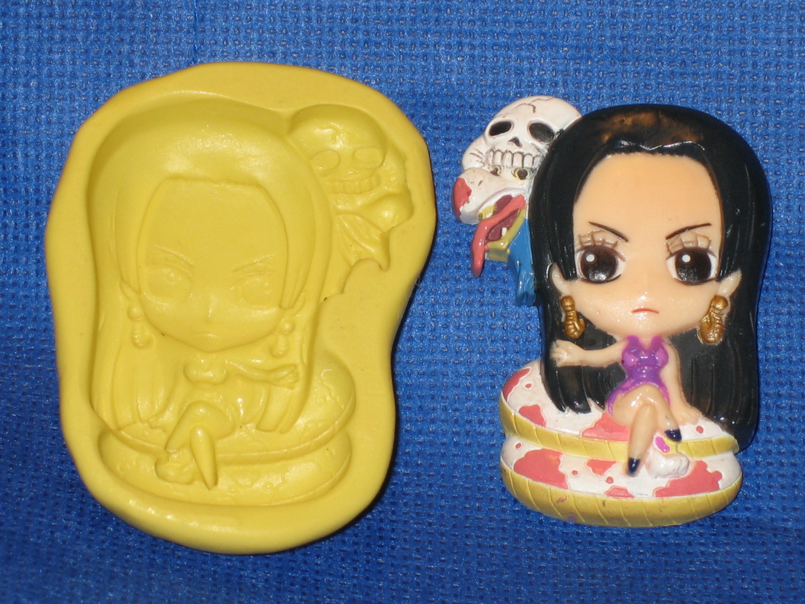 Diva Doll with Skull Push Mold Resin Food Safe Silicone #751 Resin ...