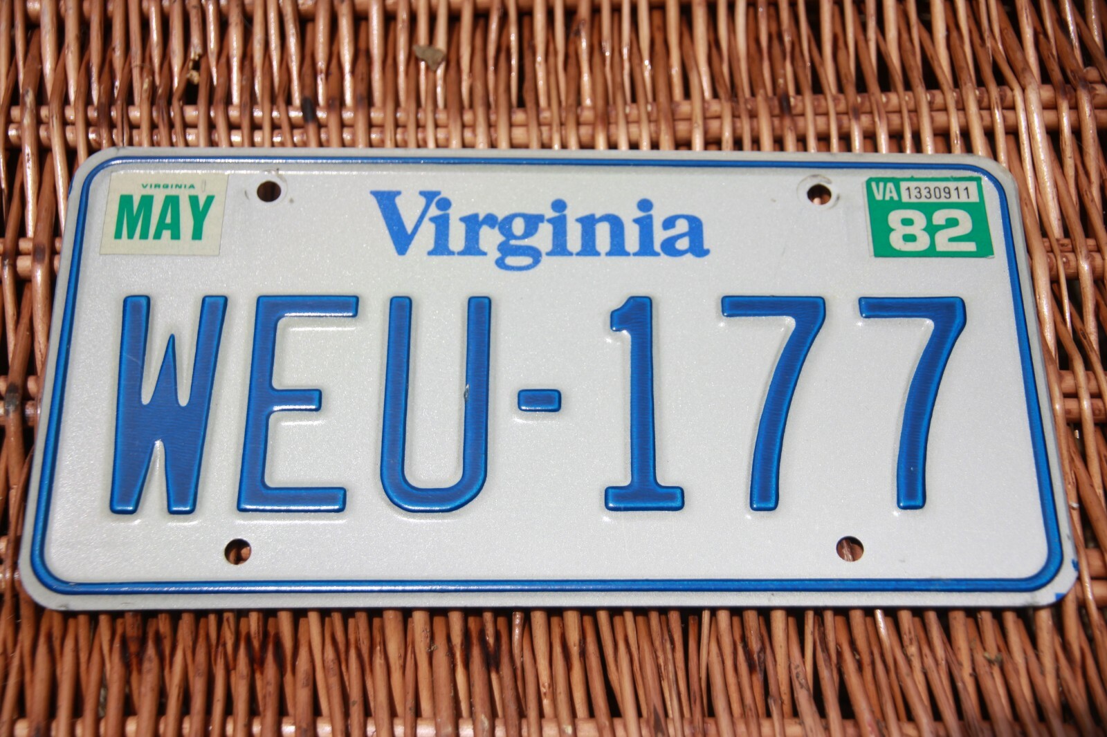 1982 VIRGINIA License Plate ** '82 VA ** ( PAIR AVAILABLE , IF NEEDED ...
