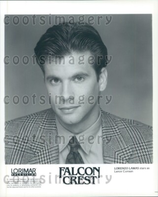 1989 Handsome Actor Lorenzo Lamas as Lance Cumson Falcon Crest TV Press ...