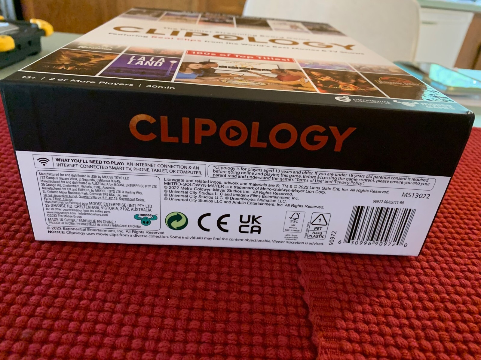 Clipology: Premier Streaming Board Game Real Clips from Movies & TV ...