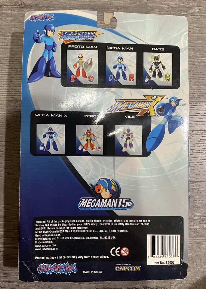 2003 Jazwares Mega Man X 15th Anniversary Vile 6" Action Figure New ...