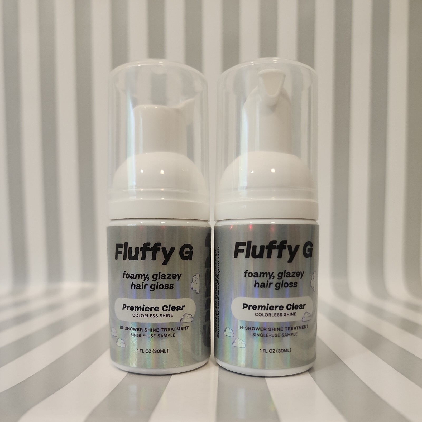 2 Hally Fluffy G Foamy Glazey Hair Gloss Premiere Clear Colorless Shine 1.0oz ea | eBay