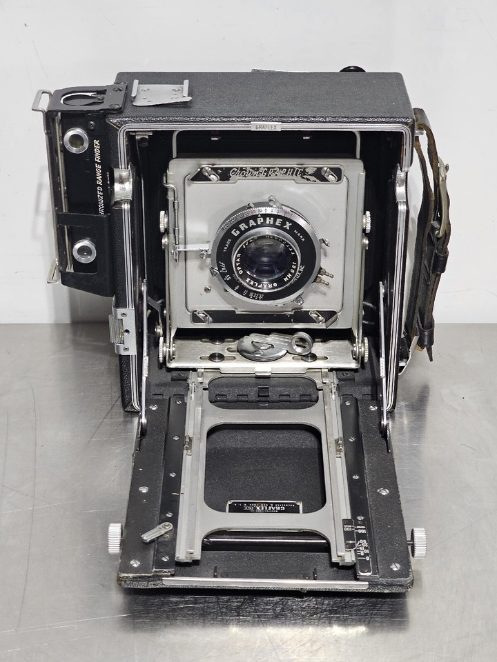 Graflex Crown Graphic w/ Graflex Optar 135mm f4.7 Lens in Graflex ...