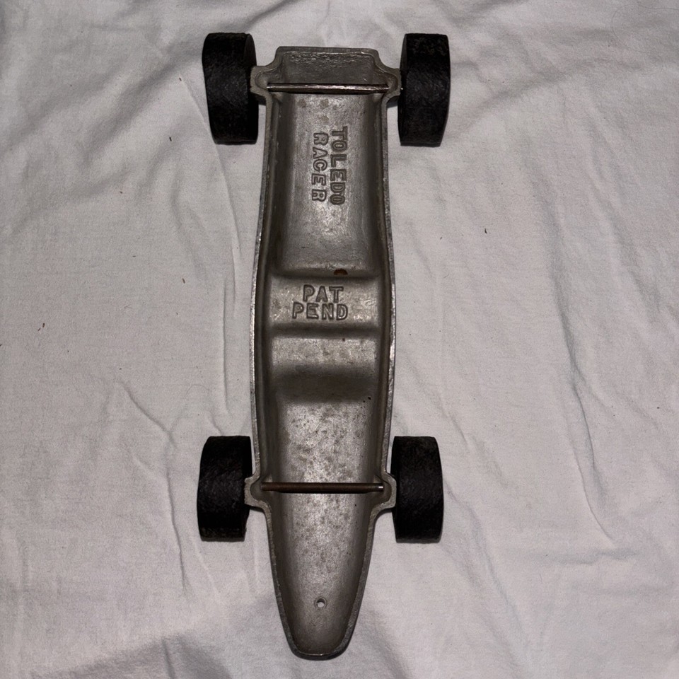 RARE VINTAGE CAST ALUMINUM INDY 500 TOY RACE CAR 12”in Circa 1930"s-40 ...