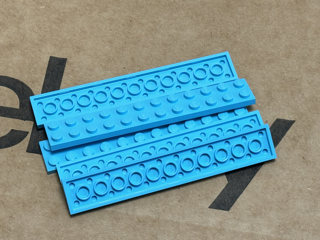 LEGO Parts - Medium Azure Plate 2 x 12 - No 2445 - QTY 5 | eBay