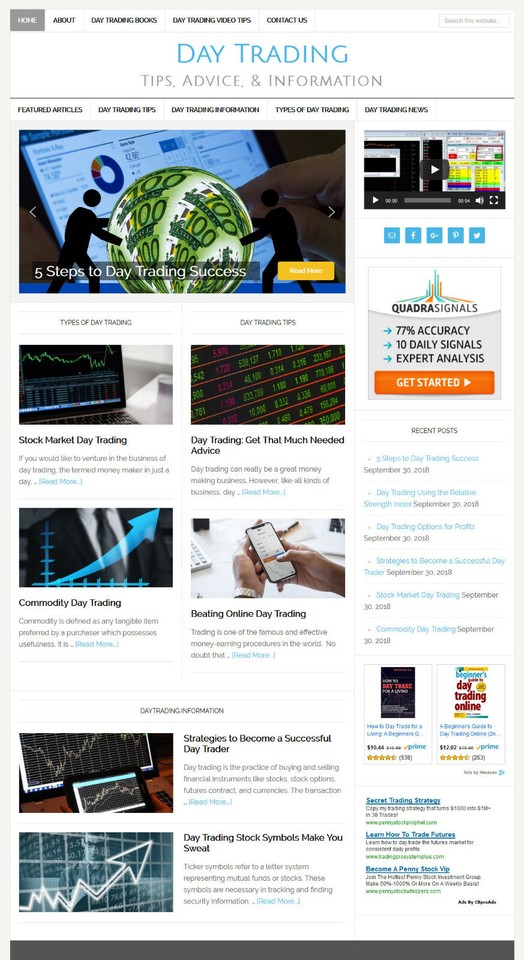 * DAY TRADING * blog website business for sale with DAILY AUTO UPDATING ...