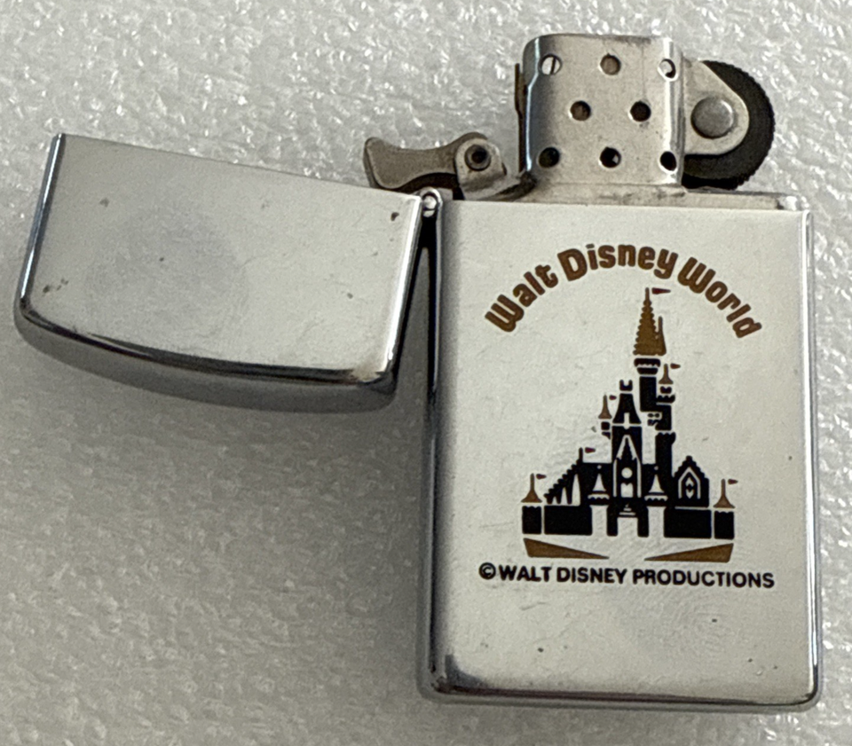 Walt Disney World 1980 Slim Chrome Zippo Lighter - Cinderella Castle ...