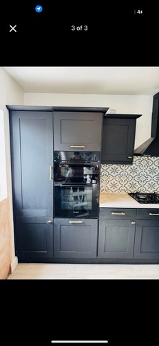Black Kitchen Units with appliances NEED GONE TODAY OR TMRW | eBay UK