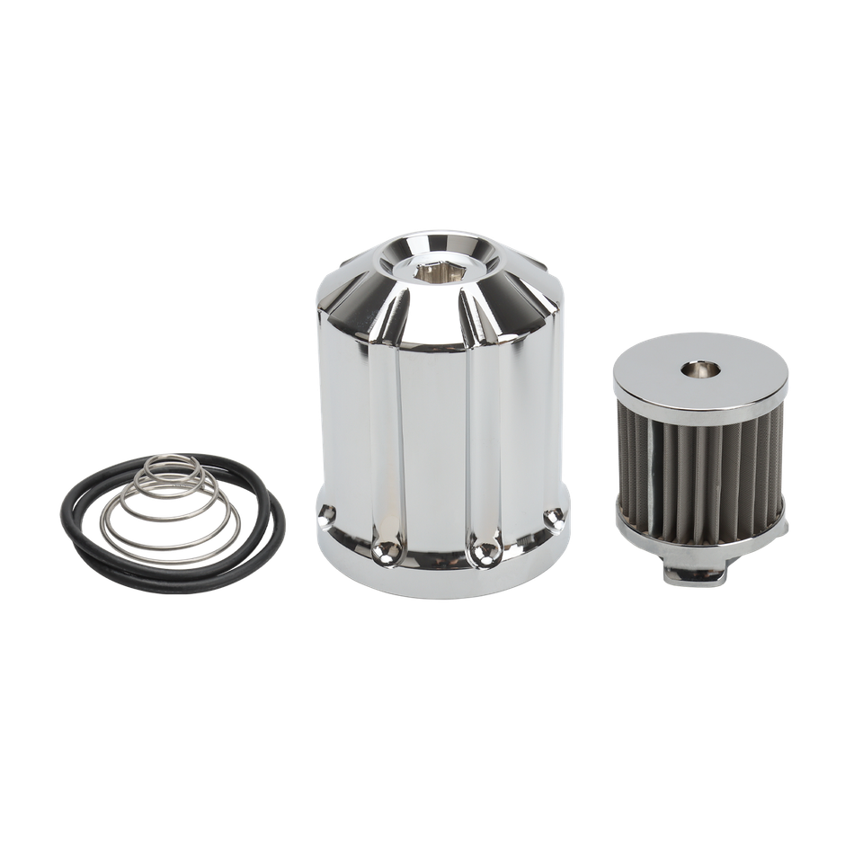 Billet Reusable Oil Filter Fitting Chrome For Harley Touring Sportster ...