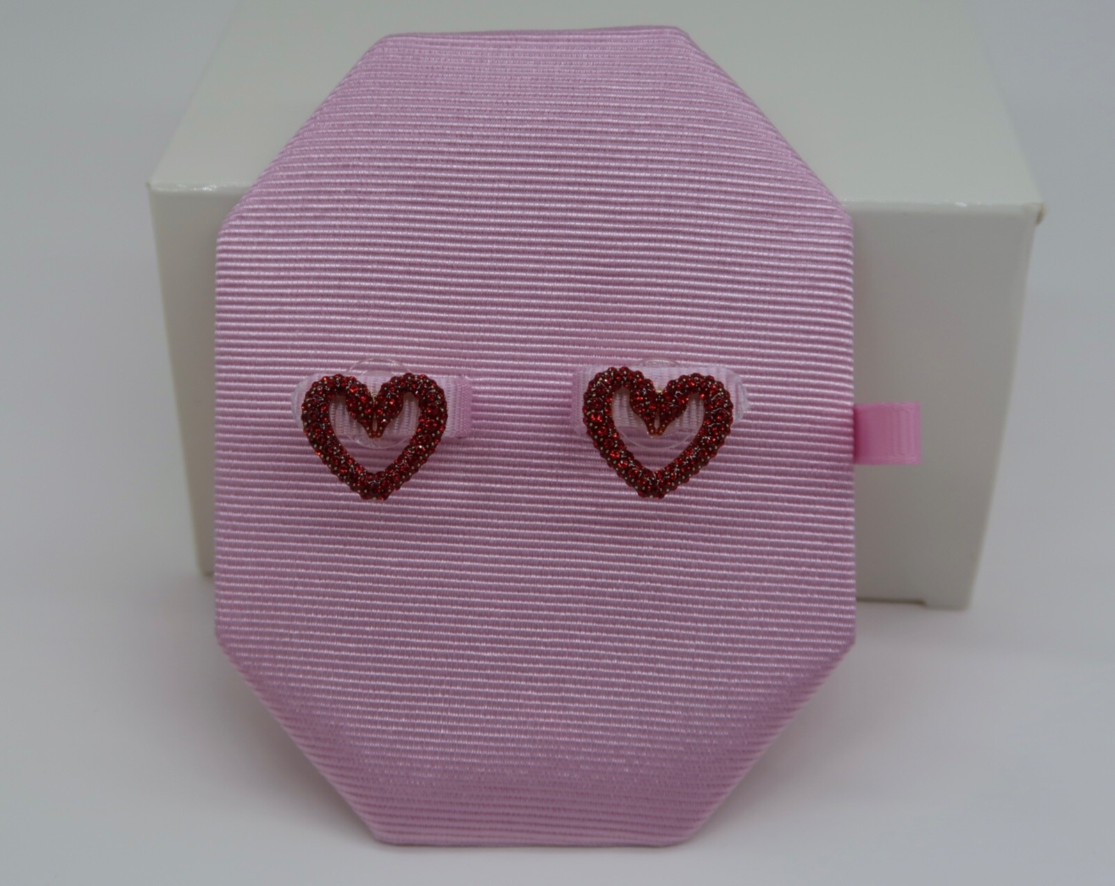 Swarovski Una Stud Earrings Heart Extra Small Red Gold-Tone Plated ...