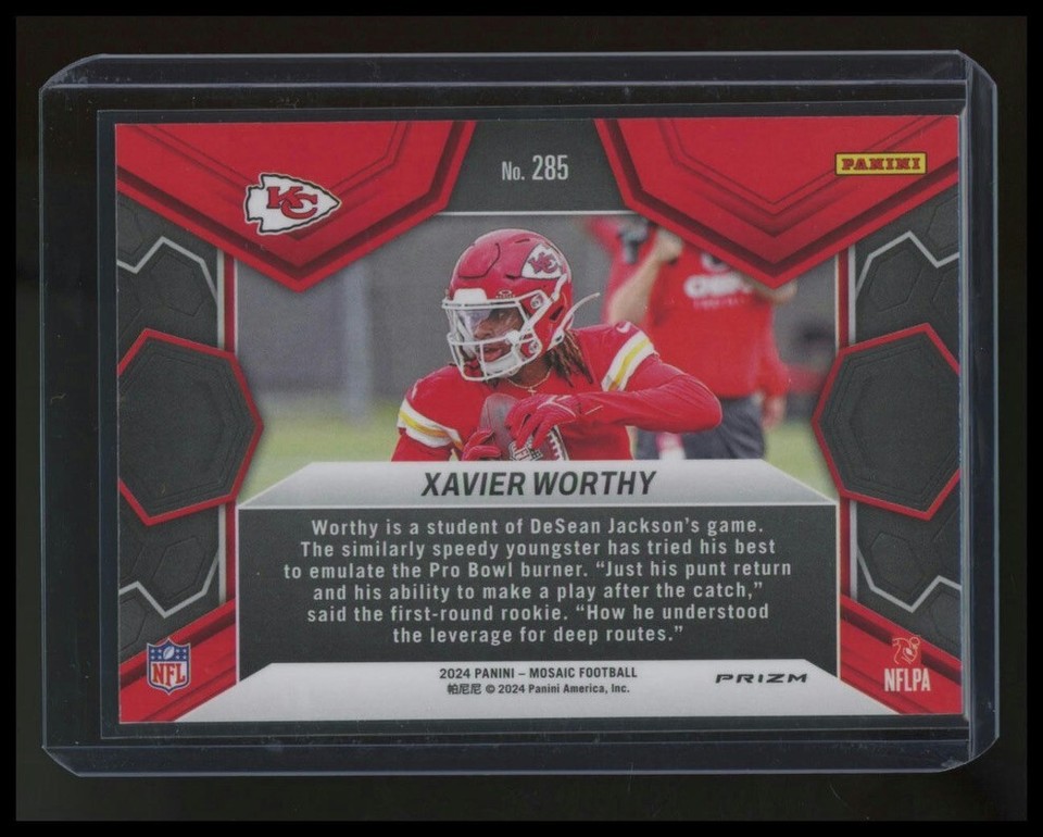 XAVIER WORTHY 2024 Panini Mosaic Football Reactive Blue Prizm Rookie ...