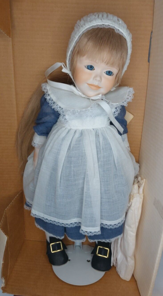1983 JERRI MCCLOUD PORCELAIN DOLLS BY JERRI # 832 VIRGINIA DARE New In ...