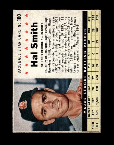 1961 Post Set-Break #180 Hal Smith EX-EXMINT *GMCARDS* | eBay