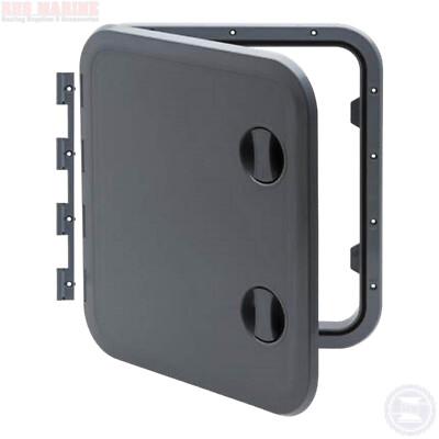 Access Hatches 515mm x 460mm Grey with Removable and Fixed Hinge Boat ...