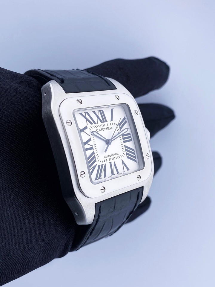 Cartier Santos-100 W20073X8 Stainless Steel Mens Watch | eBay